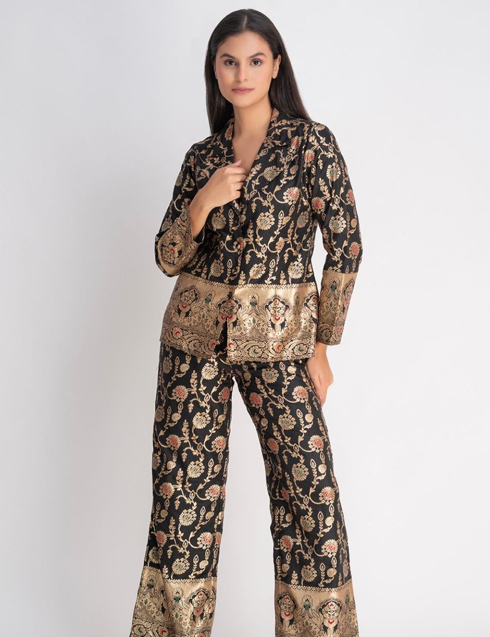 Midnight Brocade Pant Suit – Showshaa