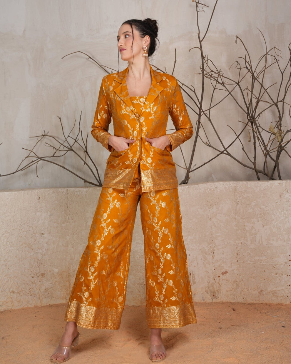 Golden Bloom Co-Ord Set – Showshaa